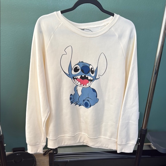 Disney | Sweaters | Disney Womens Cream Sweater With Stitch | Poshmark